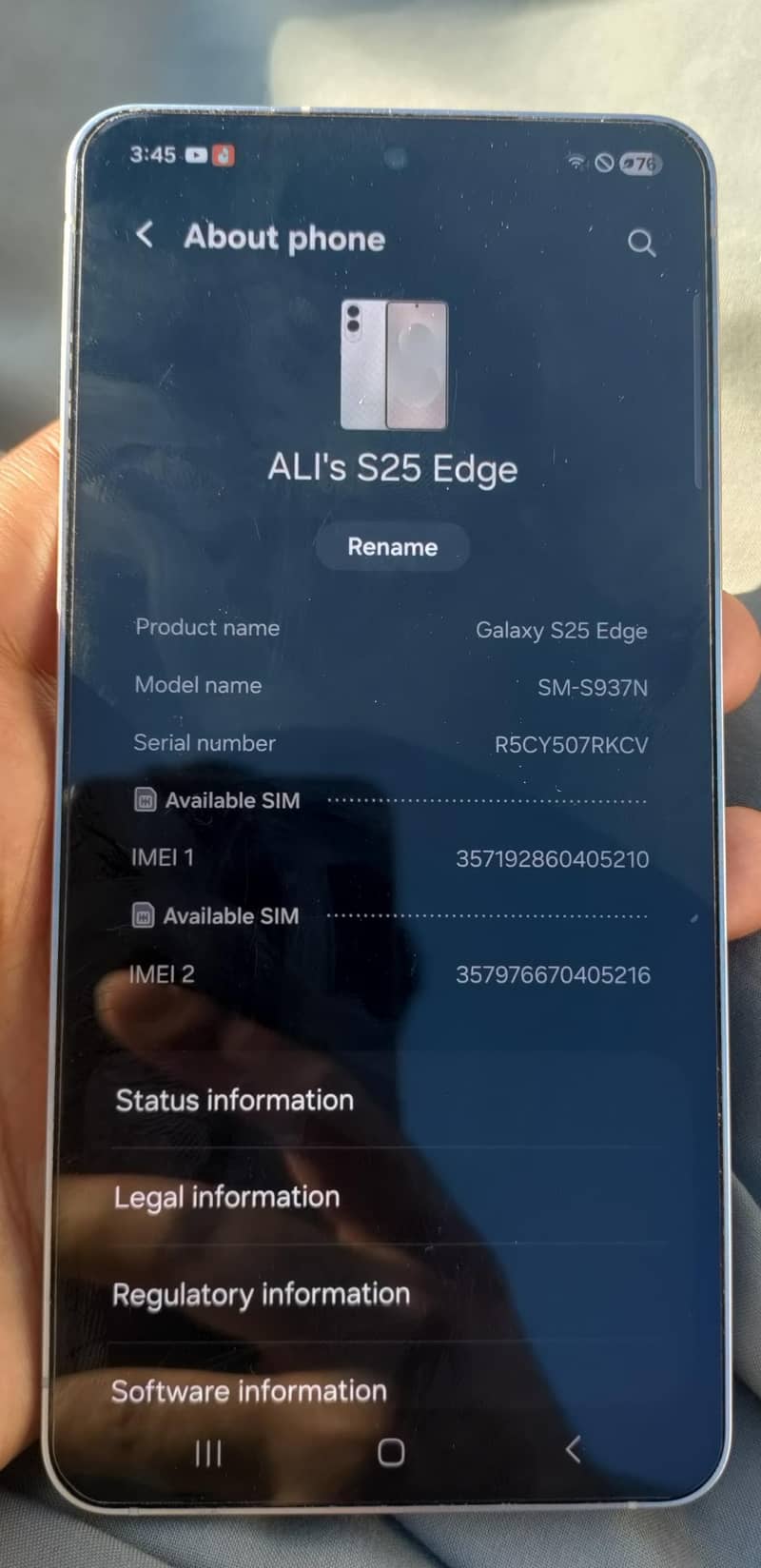 S25 EDGE 512 GB NoN PTA 2 month sim working without box - Mobile Phones ...