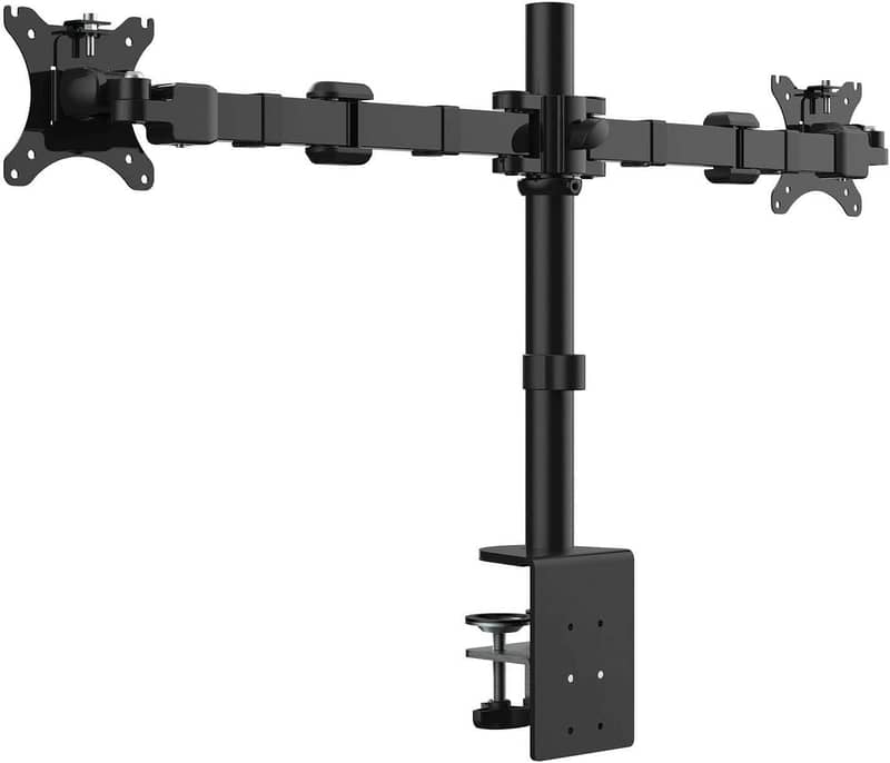 FLEXIMOUNTS D1D Full Motion Dual Arm Desk Monitor Mount Stand - Wall ...