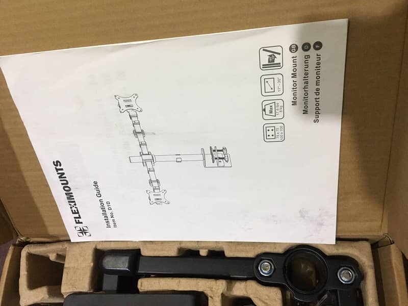 FLEXIMOUNTS D1D Full Motion Dual Arm Desk Monitor Mount Stand - Wall ...