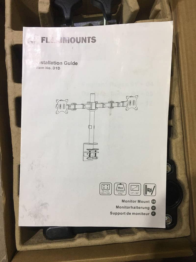 FLEXIMOUNTS D1D Full Motion Dual Arm Desk Monitor Mount Stand - Wall ...