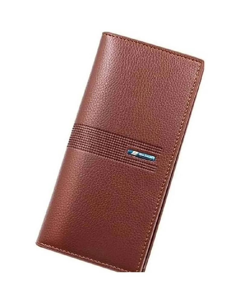 Brown Elite Leather Long Wallet - Bags - 1110815021