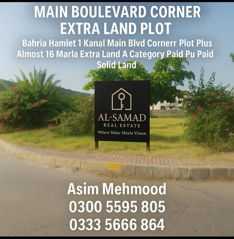 Bahria Hamlet Phase 8 Main Blvd Corner + 16 Marla Extra Land | Facing ...
