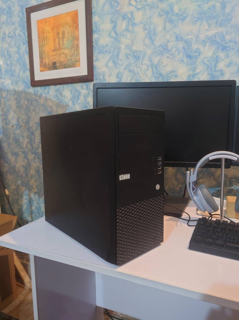 Custom Gaming PC Stone plane Simple Black PC CASE ATX size - Computer ...