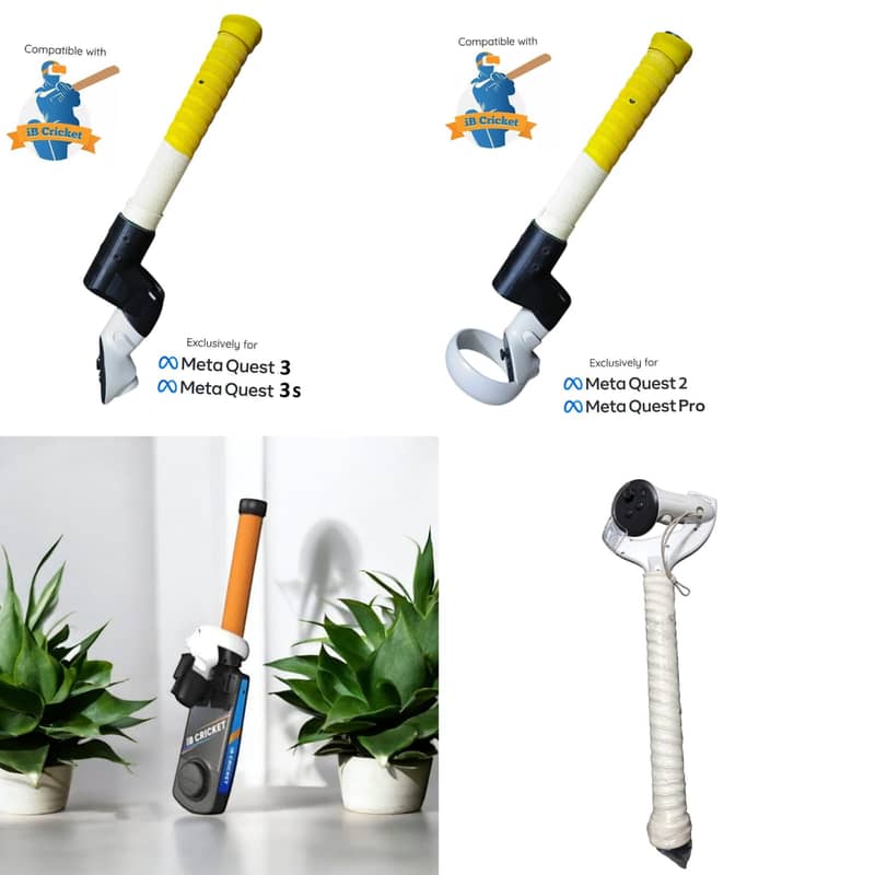 VR ib cricket bat Controller Attachment for Meta Quest 2/3 – vr bat ...