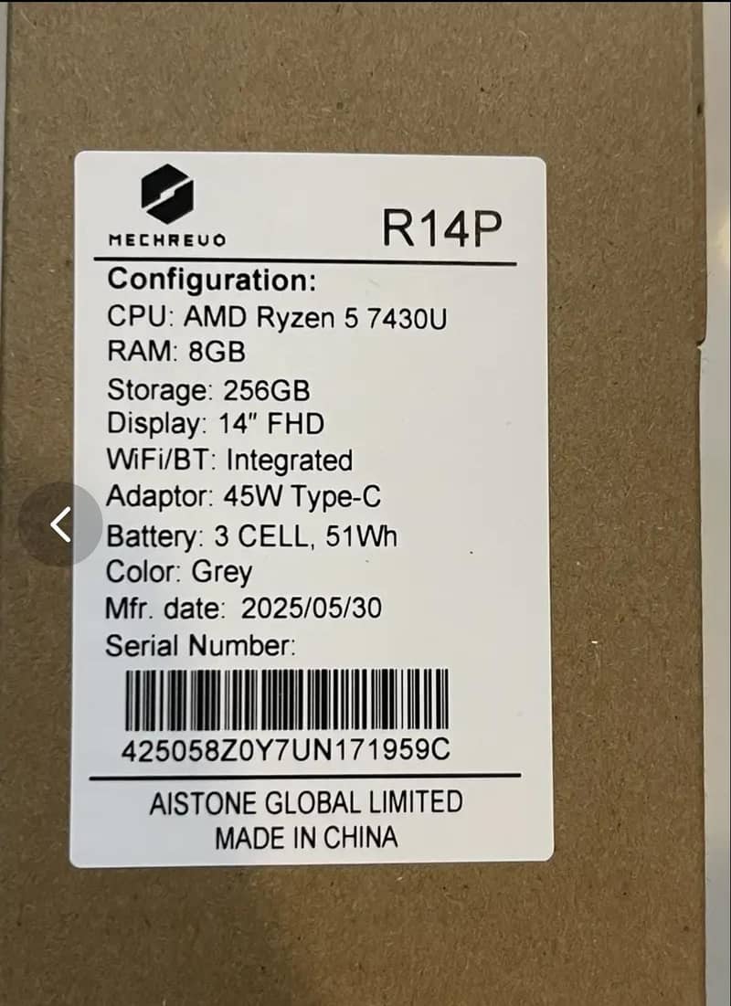MECHREVO R14P || AMD RYZEN 5 7430U || 8 /256 || BRAND NEW - Laptops ...