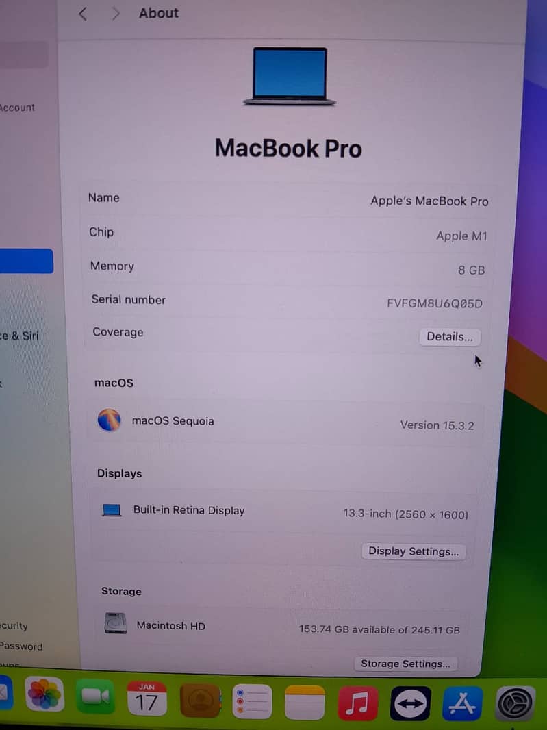 Apple MacBook Pro with M1 Processor – 8GB RAM, 256GB SSD (Excellent ...