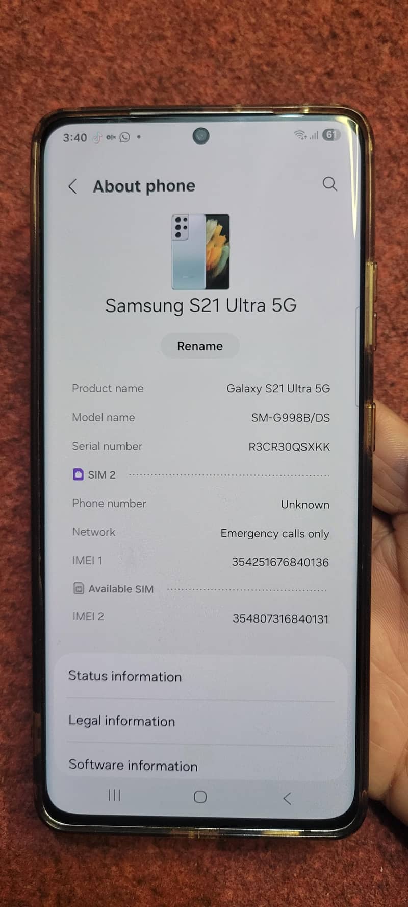 Samsung S21 ultra 5G 12/128gb complete box - Mobile Phones - 1110982753