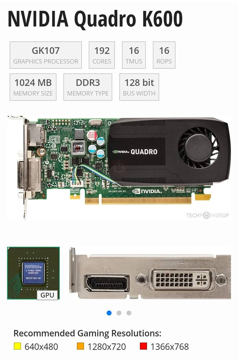 NVIDIA Quadro K600 1GB, - Computer Components - 1110986096