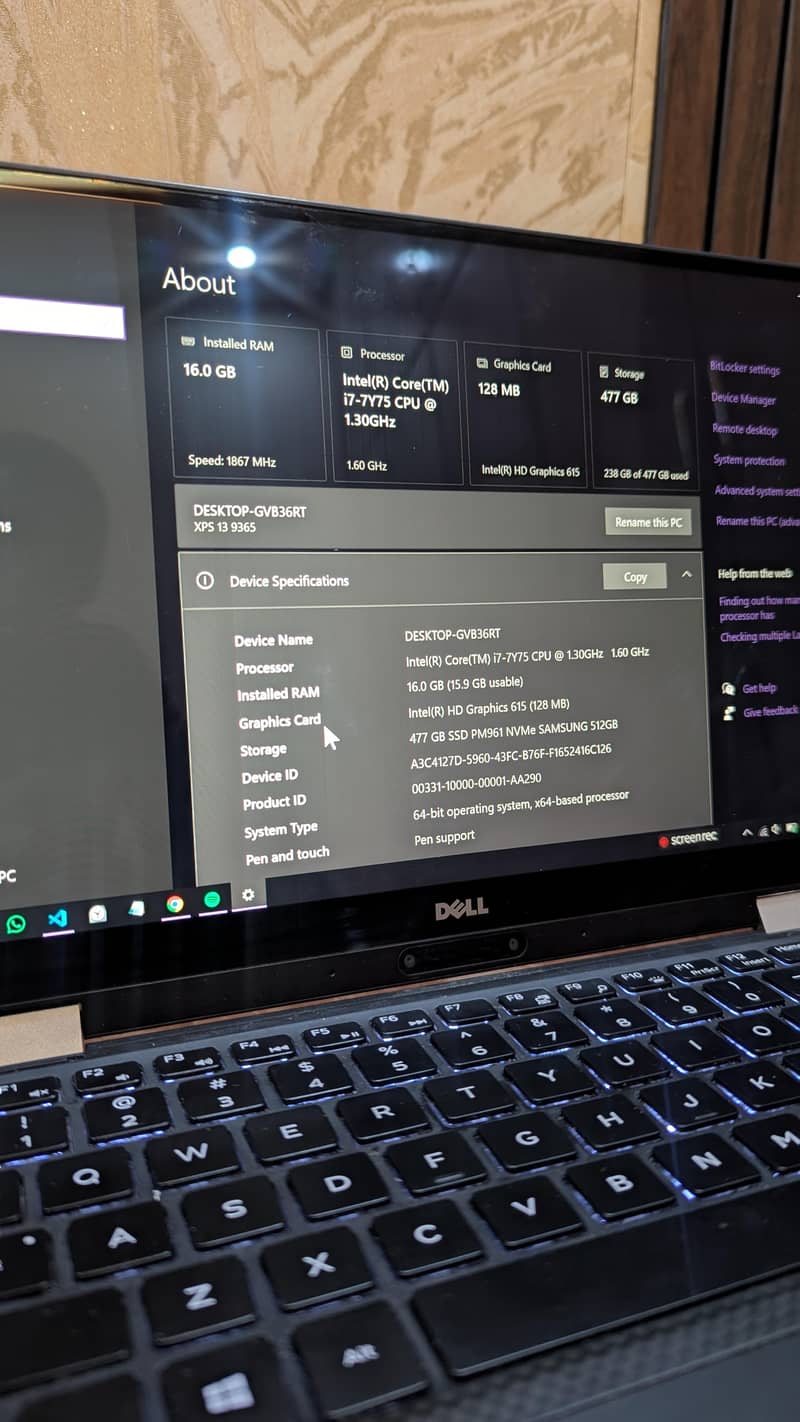 Dell XPS 13 | Core i7 | 16GB RAM | 512GB SSD | 4K Touch Screen ...