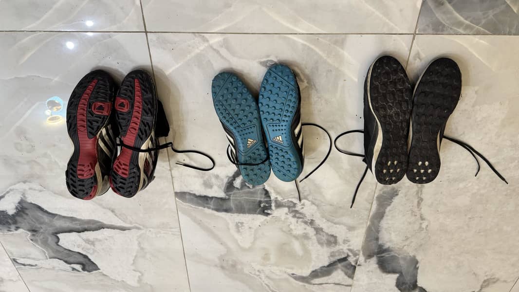 3 different Adidas predator football shoes grippers Size Uk10 to UK12 ...