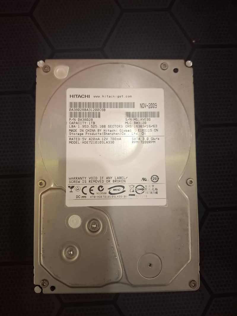 Hitachi 1TB Internal Sata Hard Disk - Computer Components - 1111103842