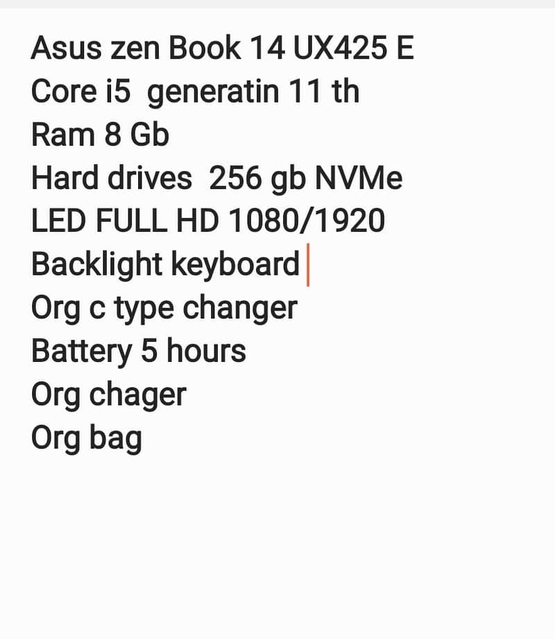 Asus Zen Book 14 UX425E i5 11 Gent 8-GB Ram 256 NVME - Laptops - 1111216109