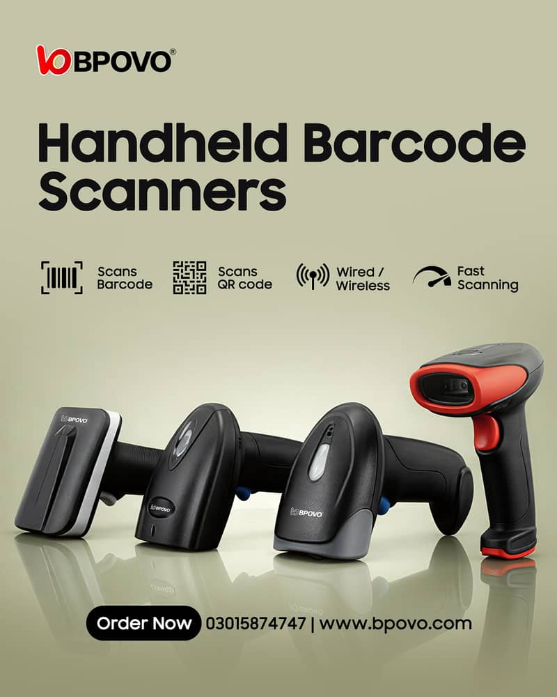 Australian Brand – BPOVO Barcode Scanners Available, Wired Wireless BT ...
