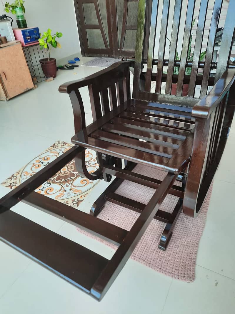 Sheesham Rocking Chair Full Size - Chairs - 1114254549