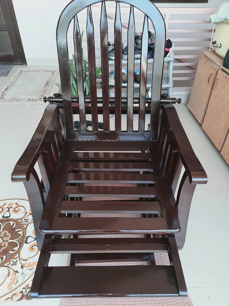 Sheesham Rocking Chair Full Size - Chairs - 1114254549