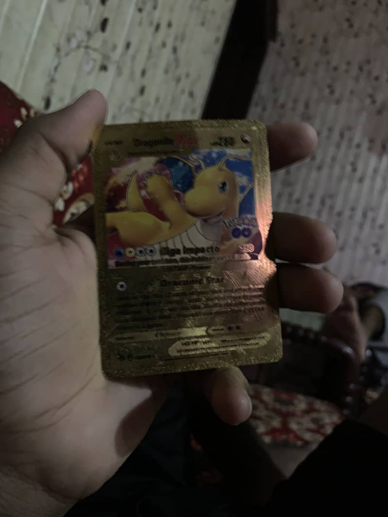 Pokemon Dragonite Gold Matel Card-Display/Collection - Toys - 1114947637