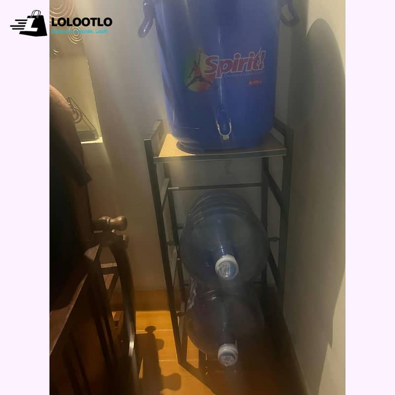 Export Quality Metal Water Bottle Stand with Wooden Top Shelve - Other ...