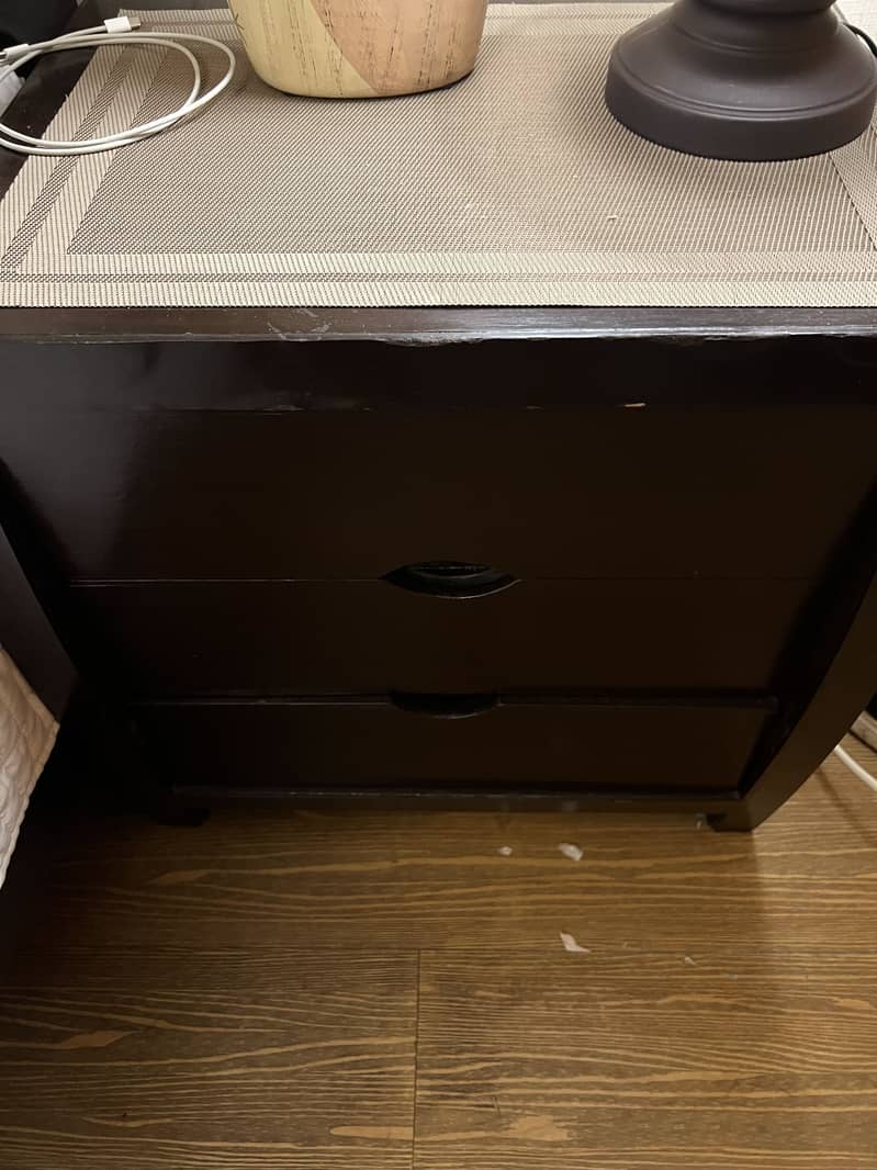 Bed and Side Table - Beds - 1114990621