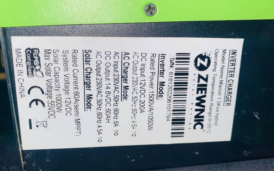 Ziewnic 1.5kw Hybrid Solar Inverter - Solar Inverter - 1115081719