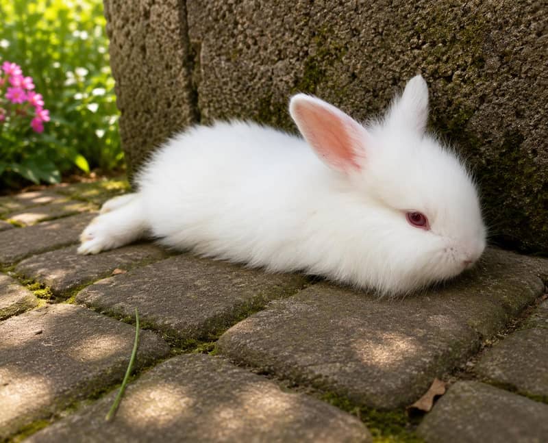 Red -Eyed white Rabbits - Rabbits - 1115141646