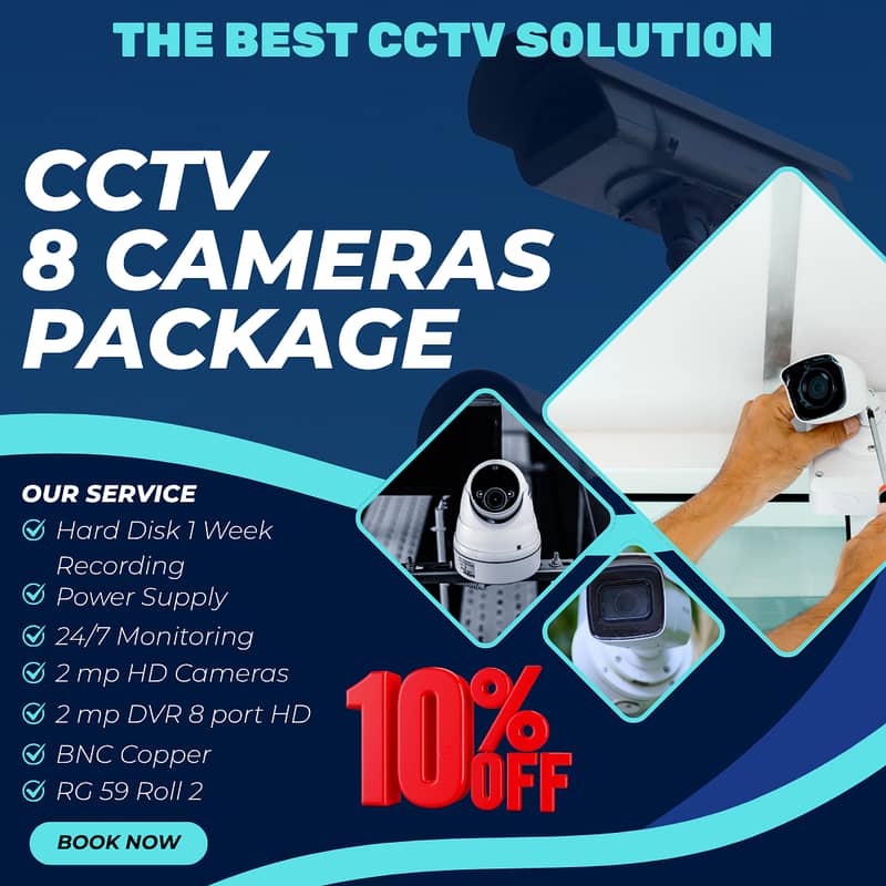 CCTV 8 Camera Package Karachi | HD DVR 1 Week Recording | 10% OFF ...