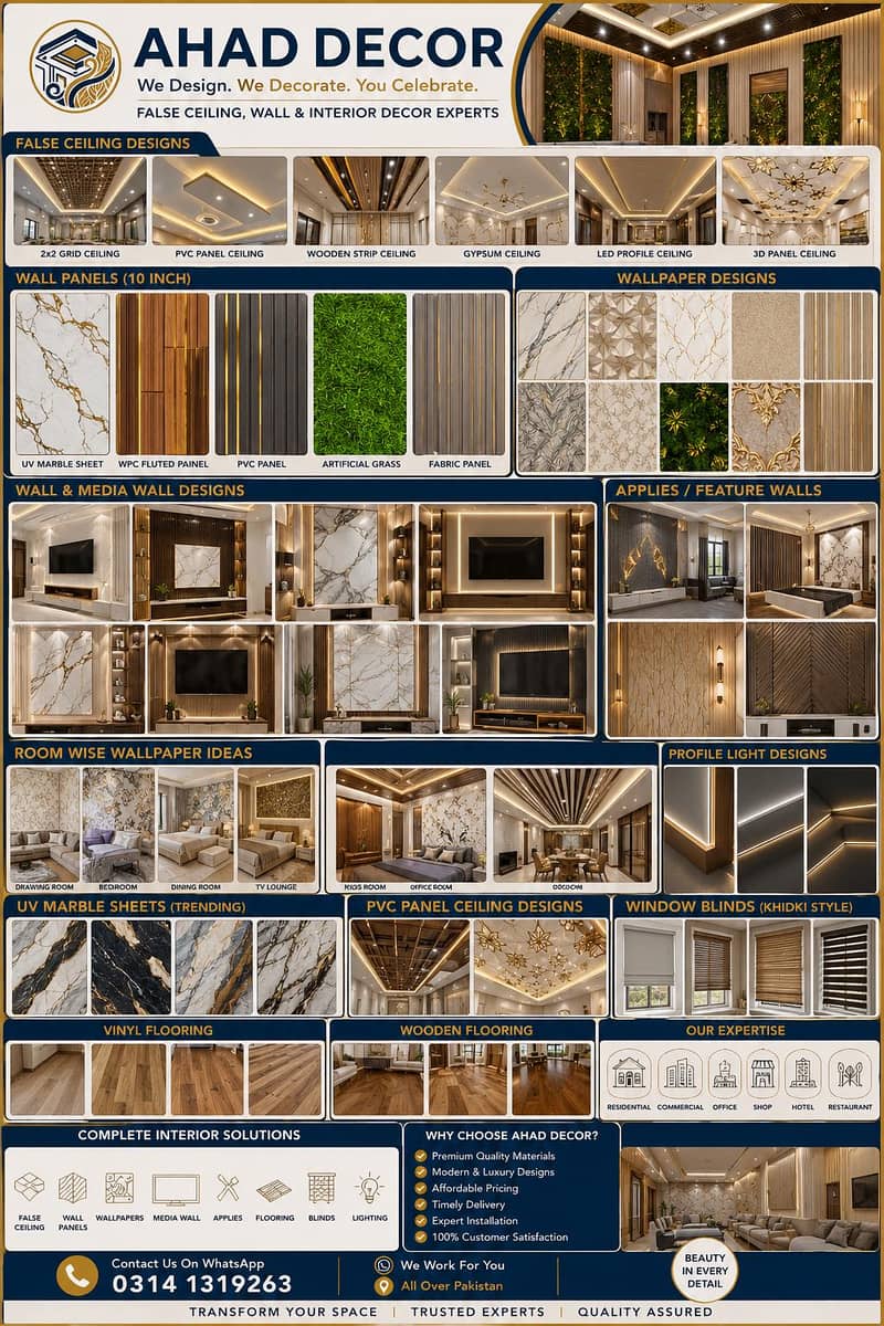 Ahad Decor Ceiling Work – Expert False Ceiling & Interior Solutions ...