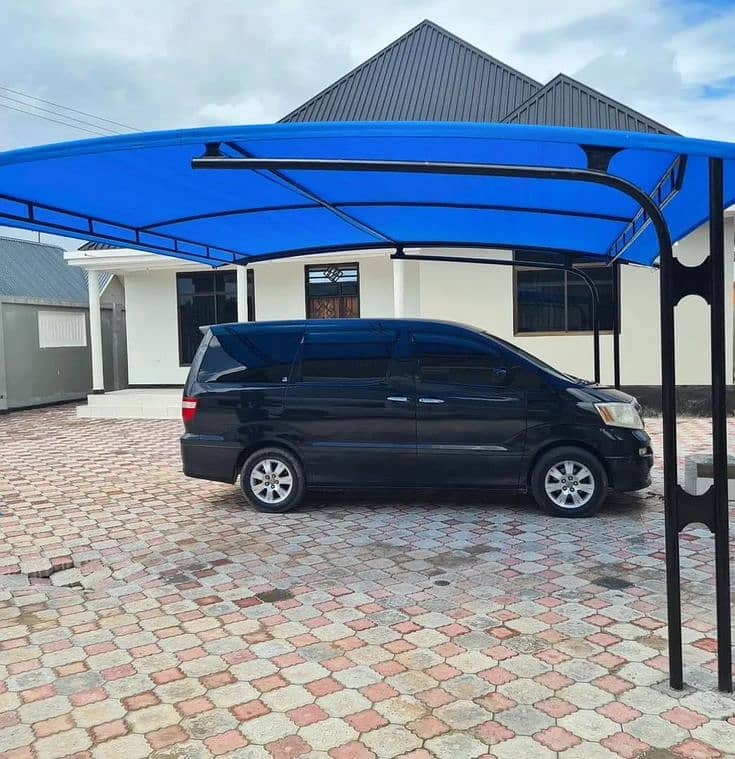 Fiber Glass Shade - Folding Canopy - Parking Tensile Shade - Car Shade ...