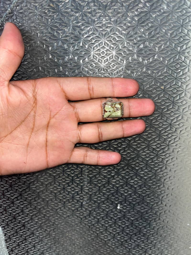chandi origina 15 years old ring sar dard or bechanii k liya khas pthr ...