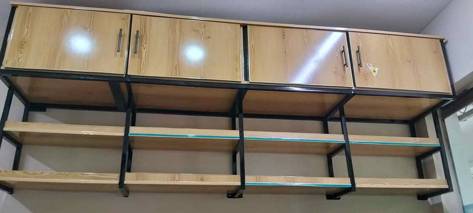 Pure Iron & Wooden New Office Rack Design - Shelves & Racks - 1115678254
