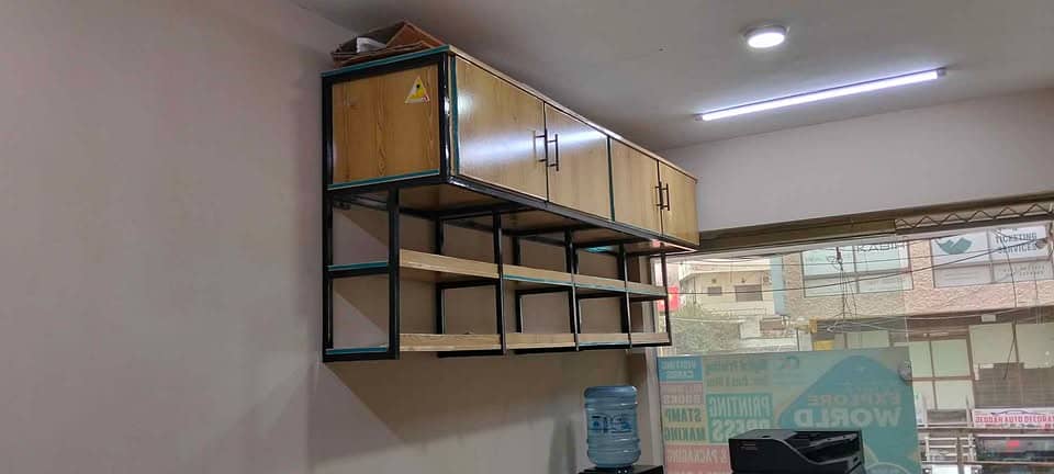Pure Iron & Wooden New Office Rack Design - Shelves & Racks - 1115678254