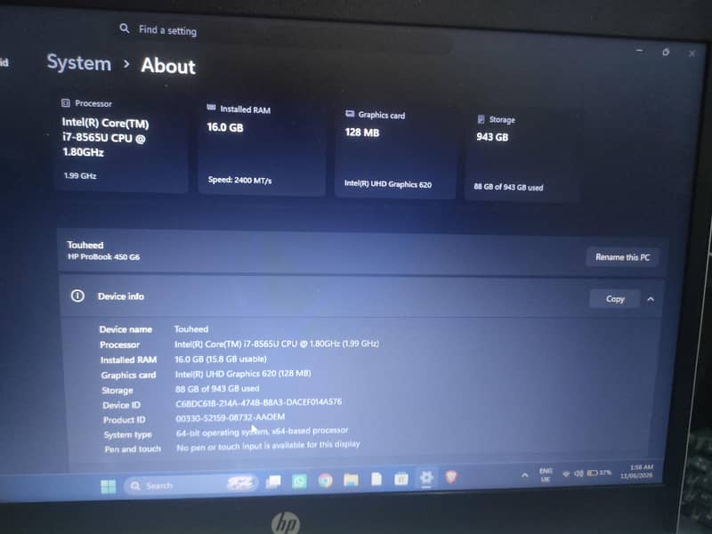 Hp i7 8th Generation laptop - Laptops - 1115733707