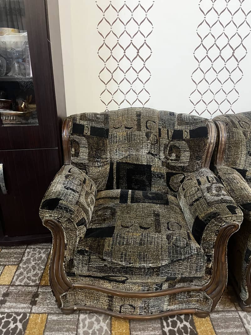Wooden sofa set 5 seater - Sofas - 1115748928