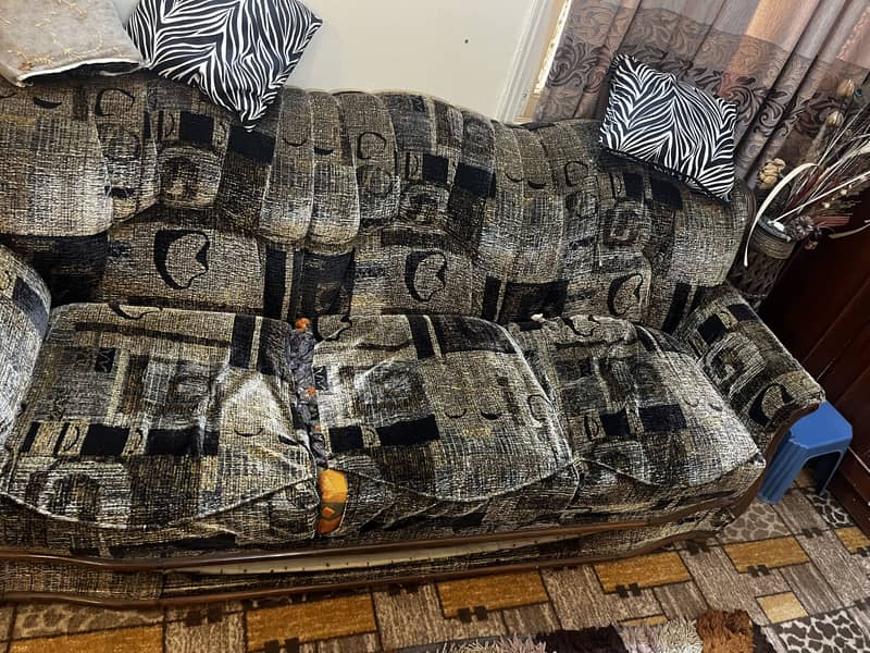 Wooden sofa set 5 seater - Sofas - 1115748928