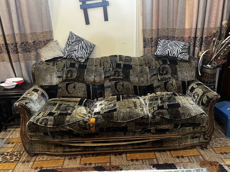 Wooden sofa set 5 seater - Sofas - 1115748928