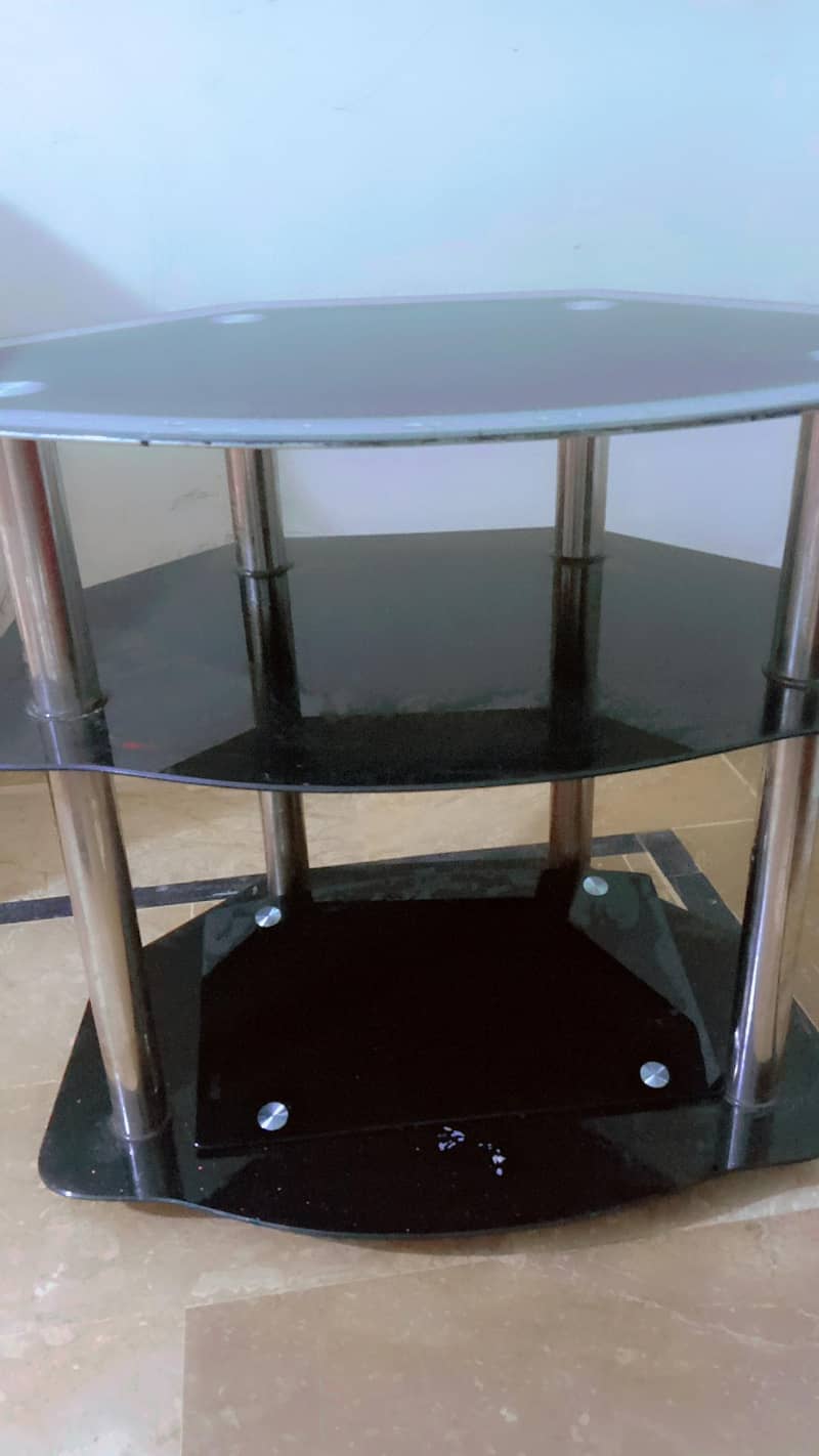3 Tier Glass Table - Side Tables - 1115767164
