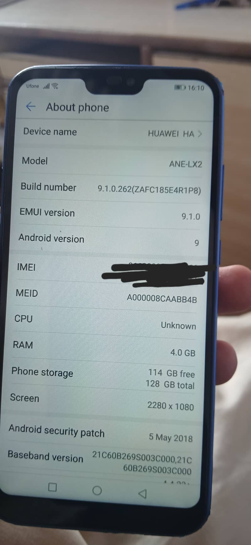 Huawei P20 Lite 4 128 Good battery PTA Prove - Mobile Phones - 1115787689
