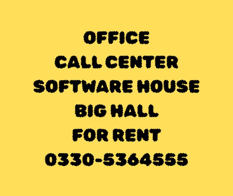 Office,Call center,Hall for rent 0330-5364555 - Shops - Offices ...