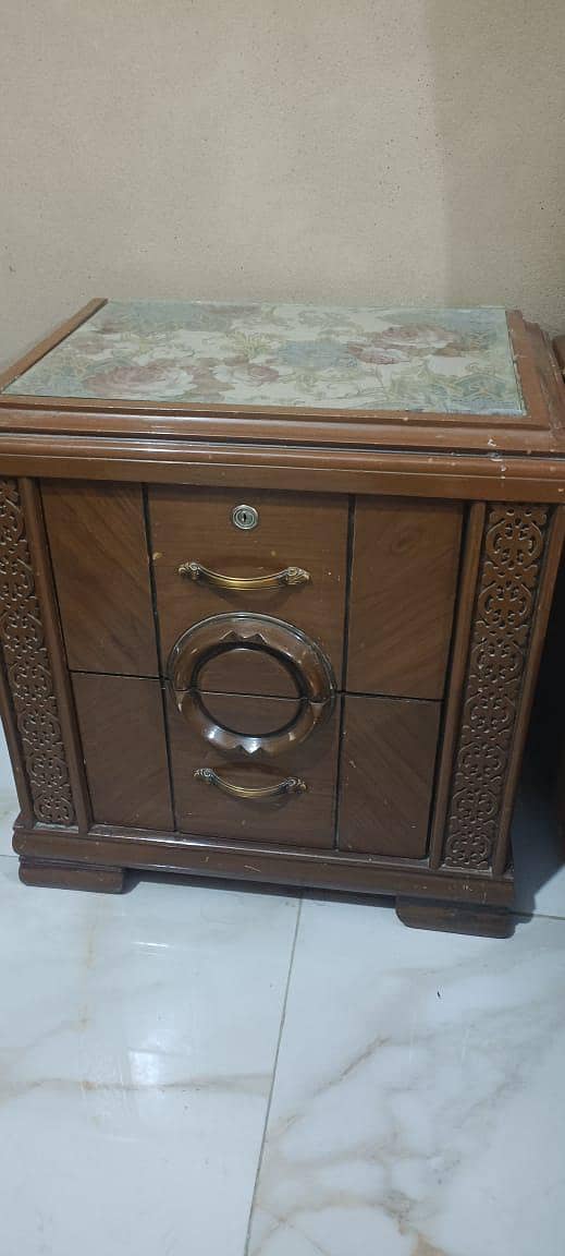 King Size Wooden Bed Set with Dressing Table - Beds - 1115816885