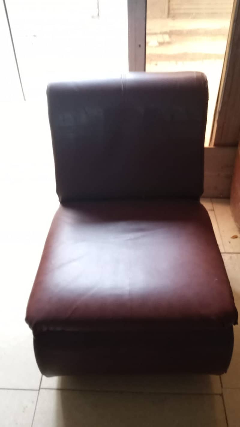Comfortable Brown Leather Single Seater Chair – Good Condition - Sofas ...