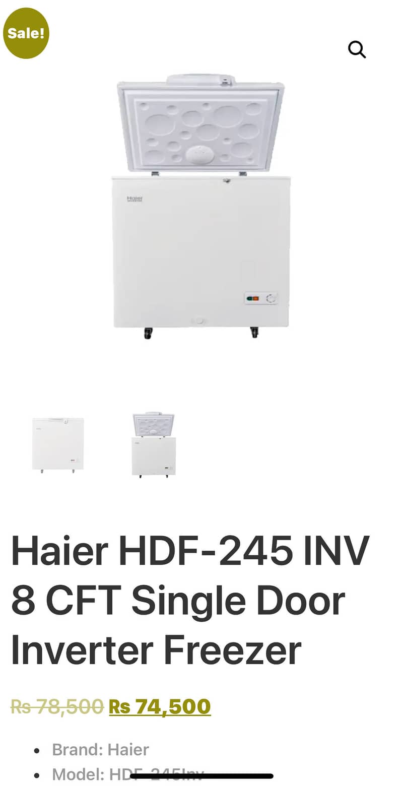 Brand New Haier Deep Freezer - Freezers - 1115834991