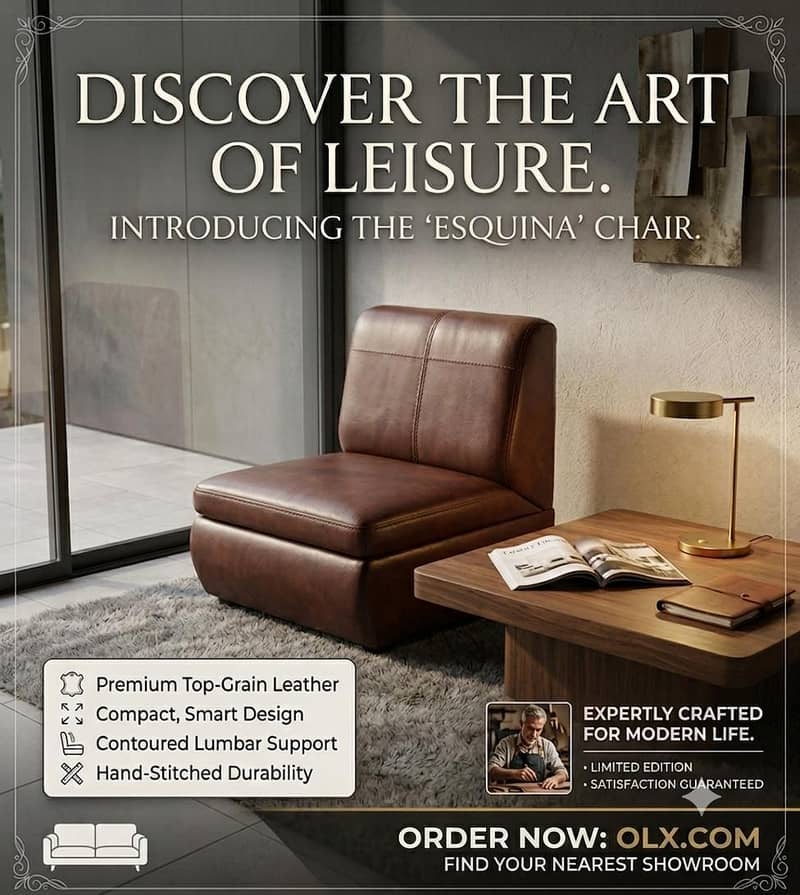 Comfortable Brown Leather Single Seater Chair – Good Condition - Sofas ...