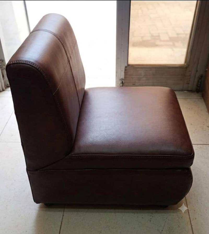 Comfortable Brown Leather Single Seater Chair – Good Condition - Sofas ...