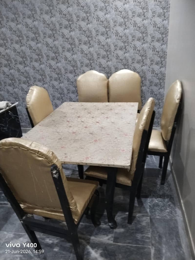 6 Seater Dining Table Set with 6 Chairs – Good Condition - Dining ...