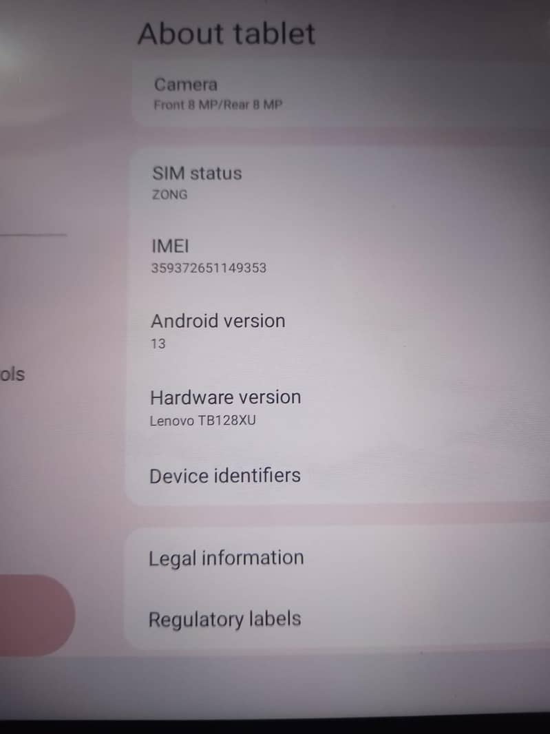 LENOVO TAB M10 PLUS 3RD GEN 4 GB RAM 128 gb ROM With Sim access ...