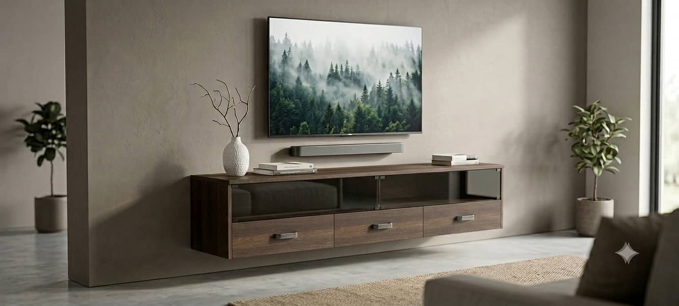 Wall-Mounted LED TV Trolley / Console – Modern & Sturdy - Other ...