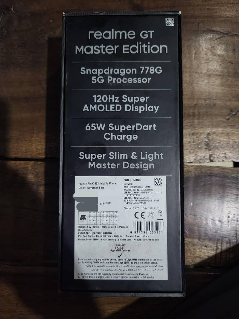 Realme GT Master Edition 5G (8+8/128gb) Official PTA 65watt box ...