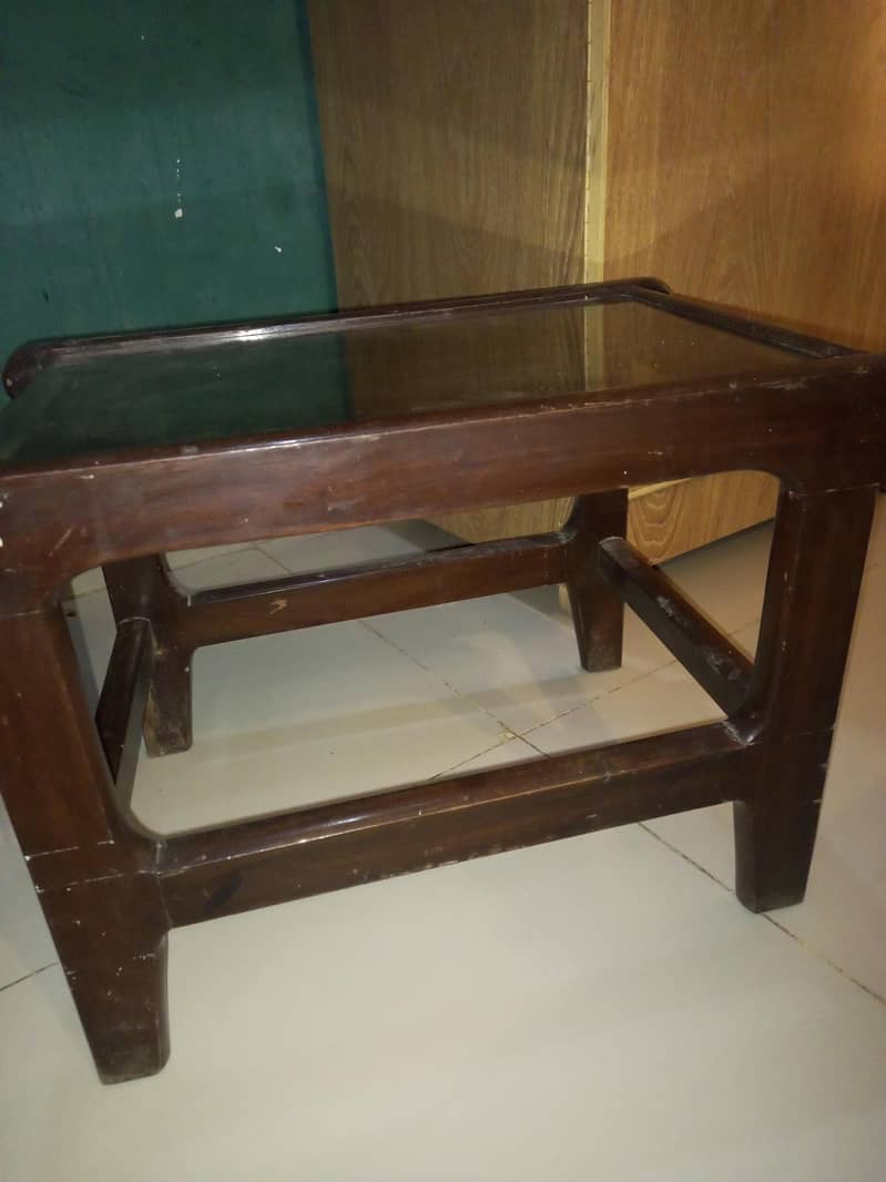 Total shesham wood glass top center table strong Hain heavy . - Coffee ...