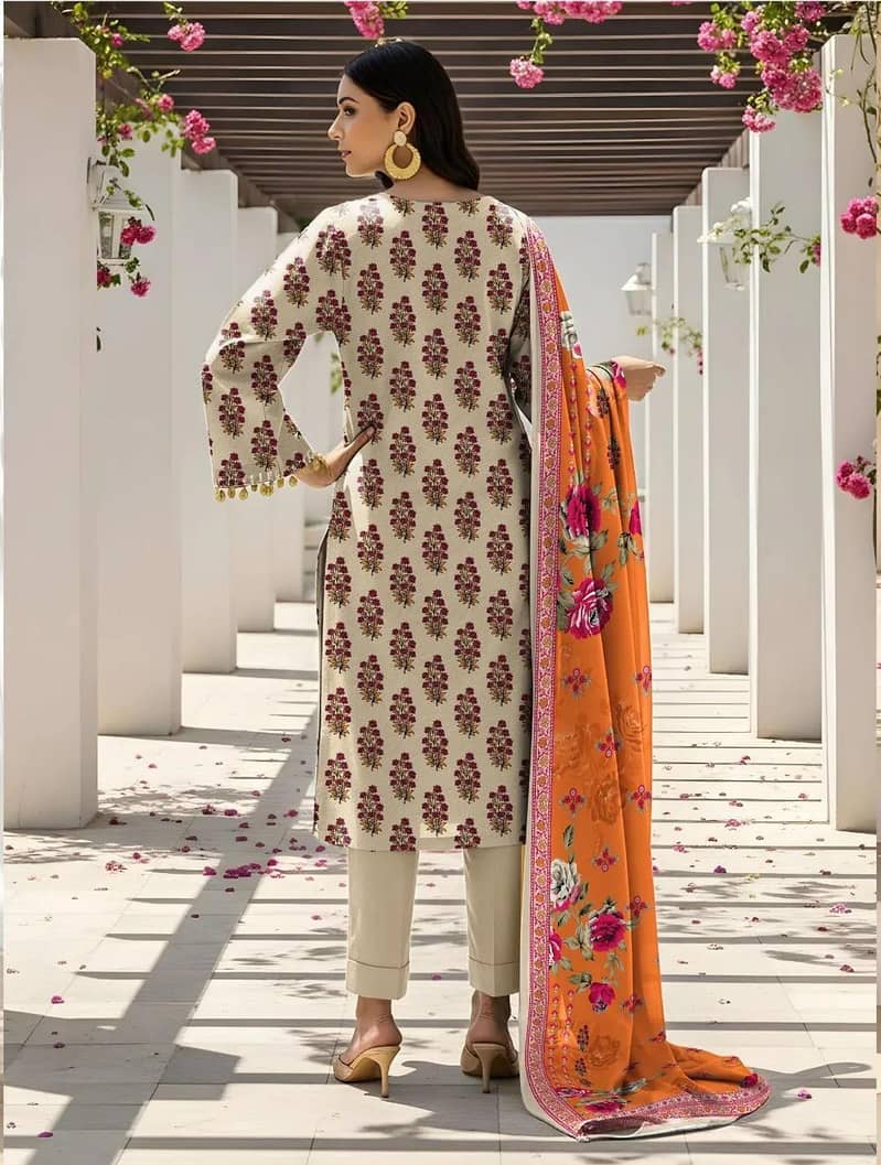 Product Name*: Women's 3Pcs Printed Lawn Suit Off White - Clothing ...